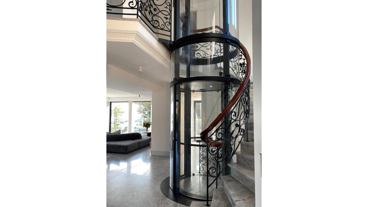 Savaria Vuelift Round Luxury Home Elevator by Architectural Home Elevators – EBOSS