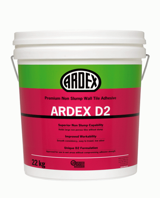 ARDEX D 2 - Premium, Non-Slump, Pre-Mixed, Wall Tile Adhesive by ARDEX ...