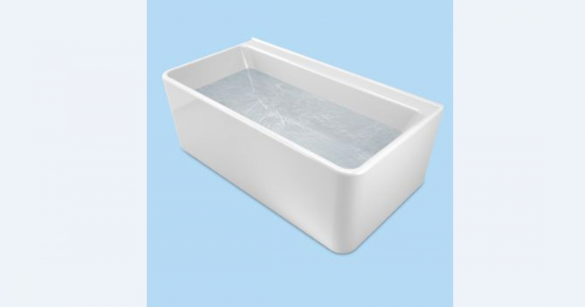 Cube 1600 Back to Wall Freestanding Bath by Caroma – EBOSS