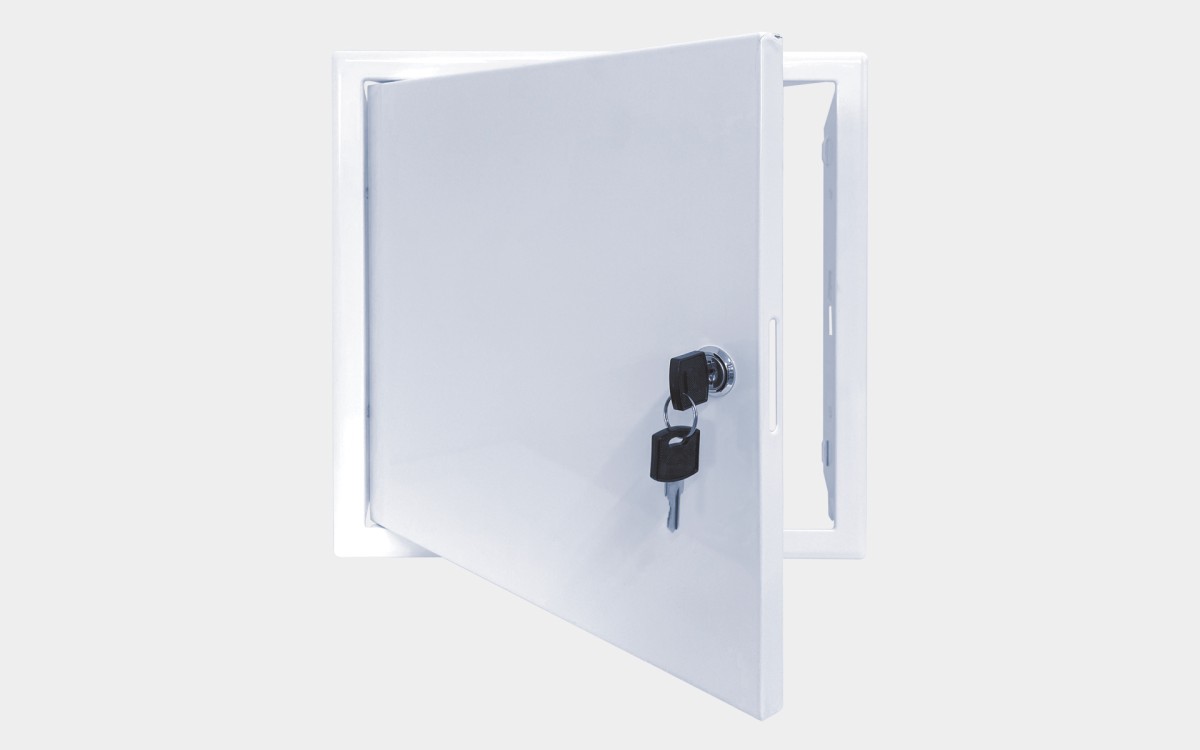 Access Panel — White, Steel, Lockable by Masons – EBOSS