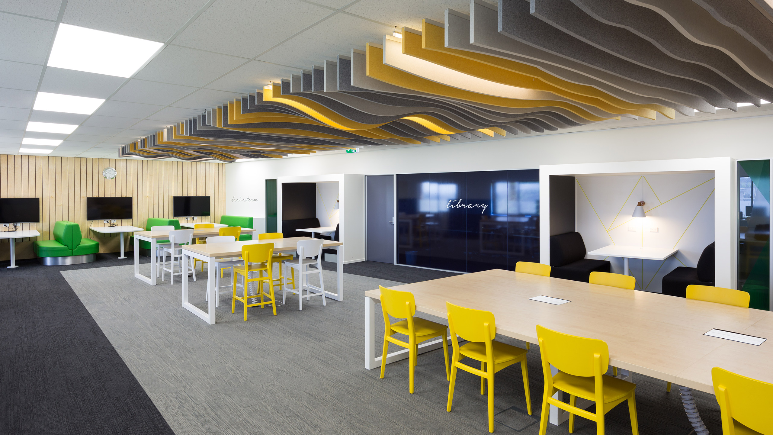 Autex Cube Used for Attractive, Bespoke Acoustic Feature at Westmount ...