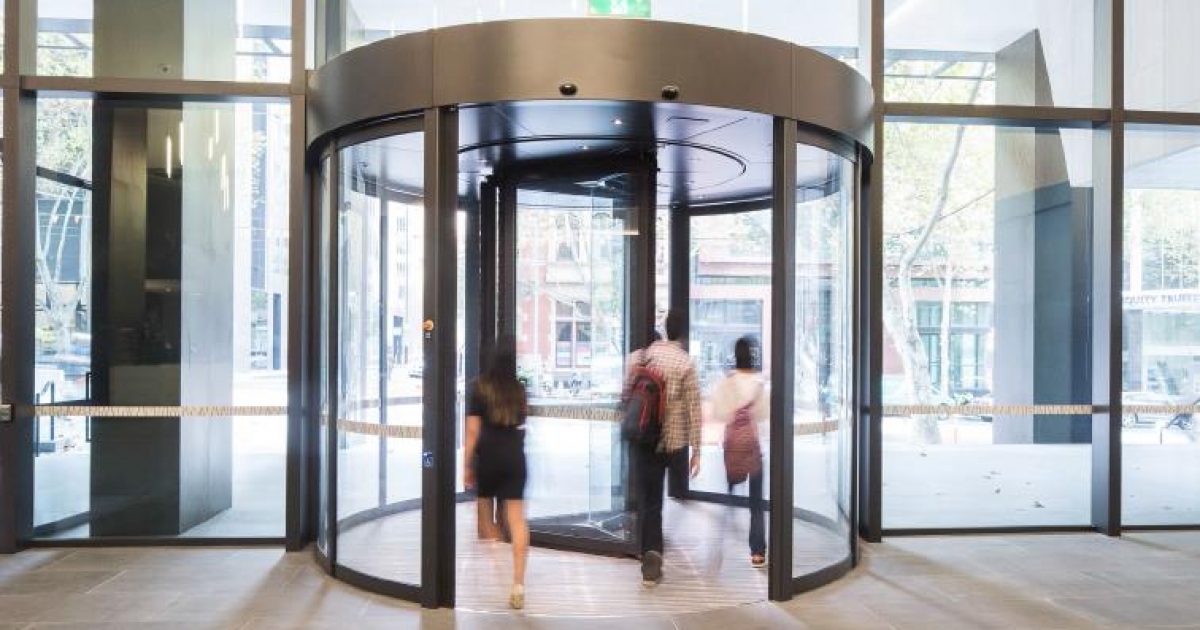 Large Dorma Revolving Door Creates a Memorable and – EBOSS