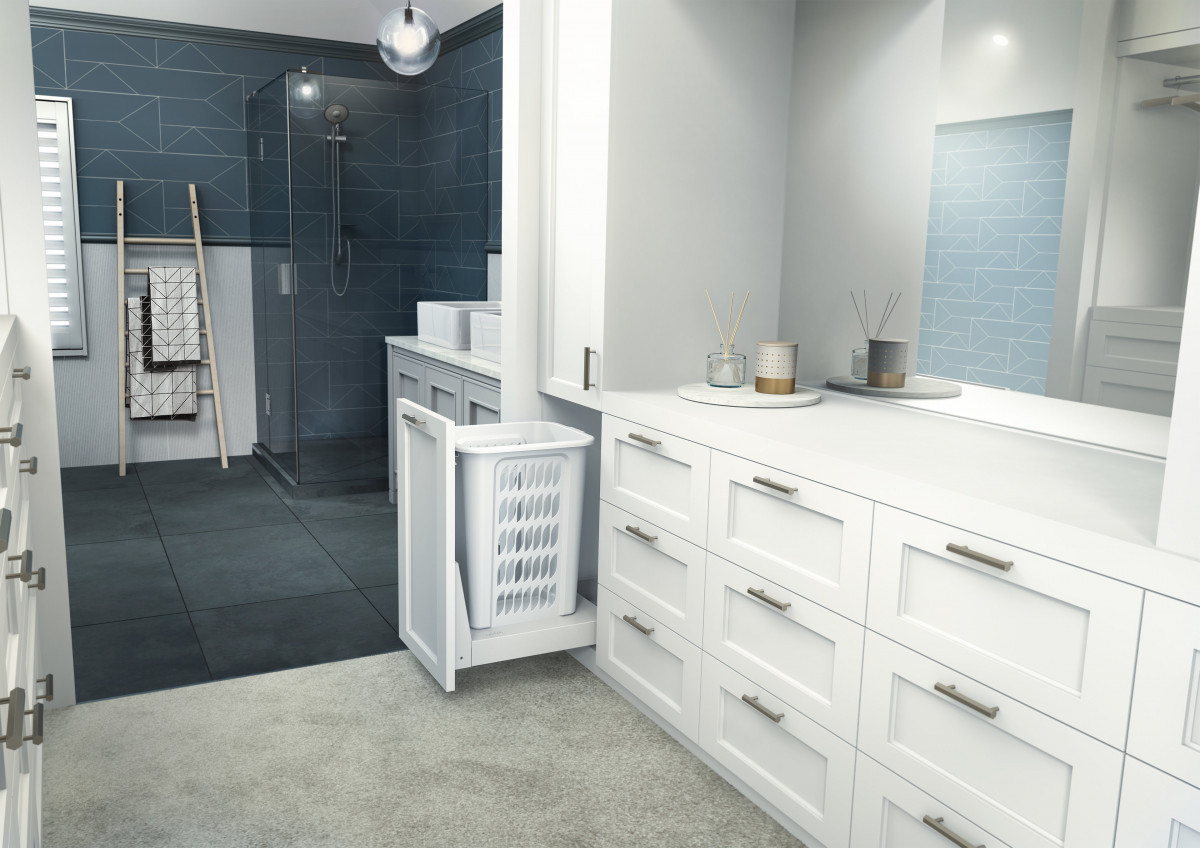 Simplify Laundry with the Hideaway Base Mount Hamper – EBOSS