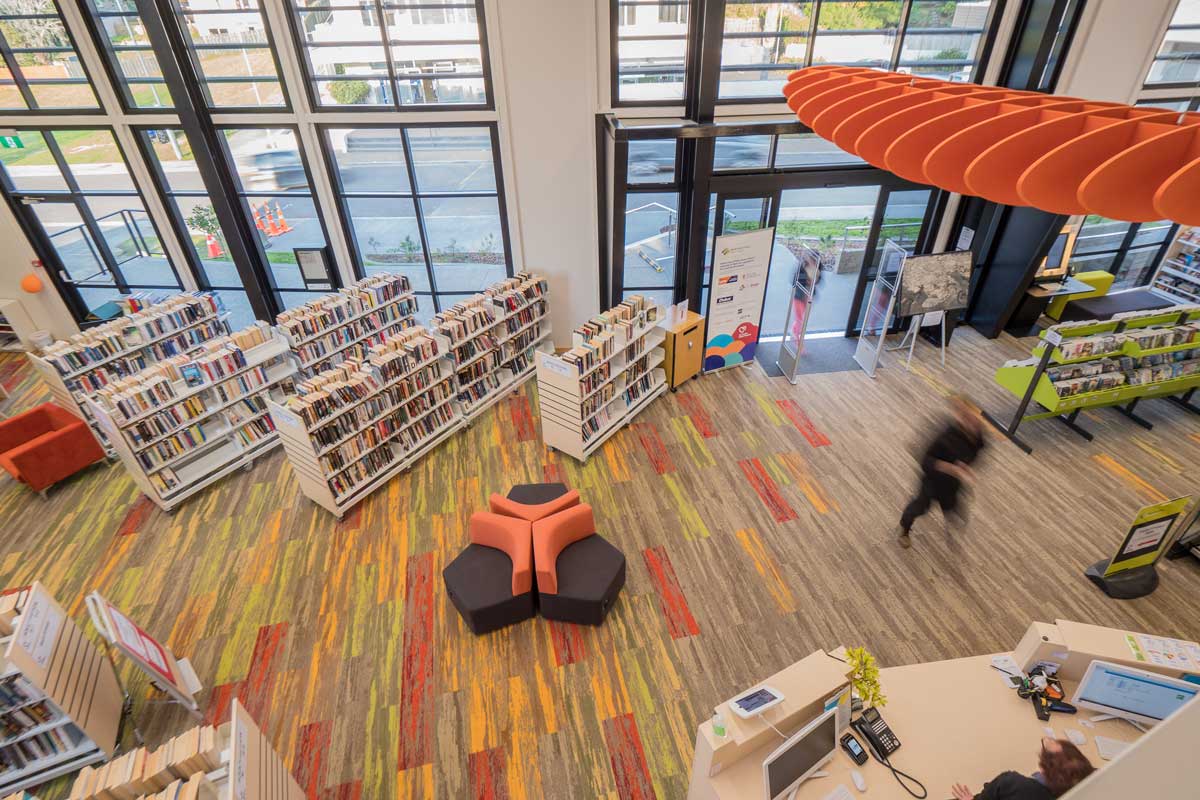 Carpet Tiles Paint a Picture in Modern Library – EBOSS