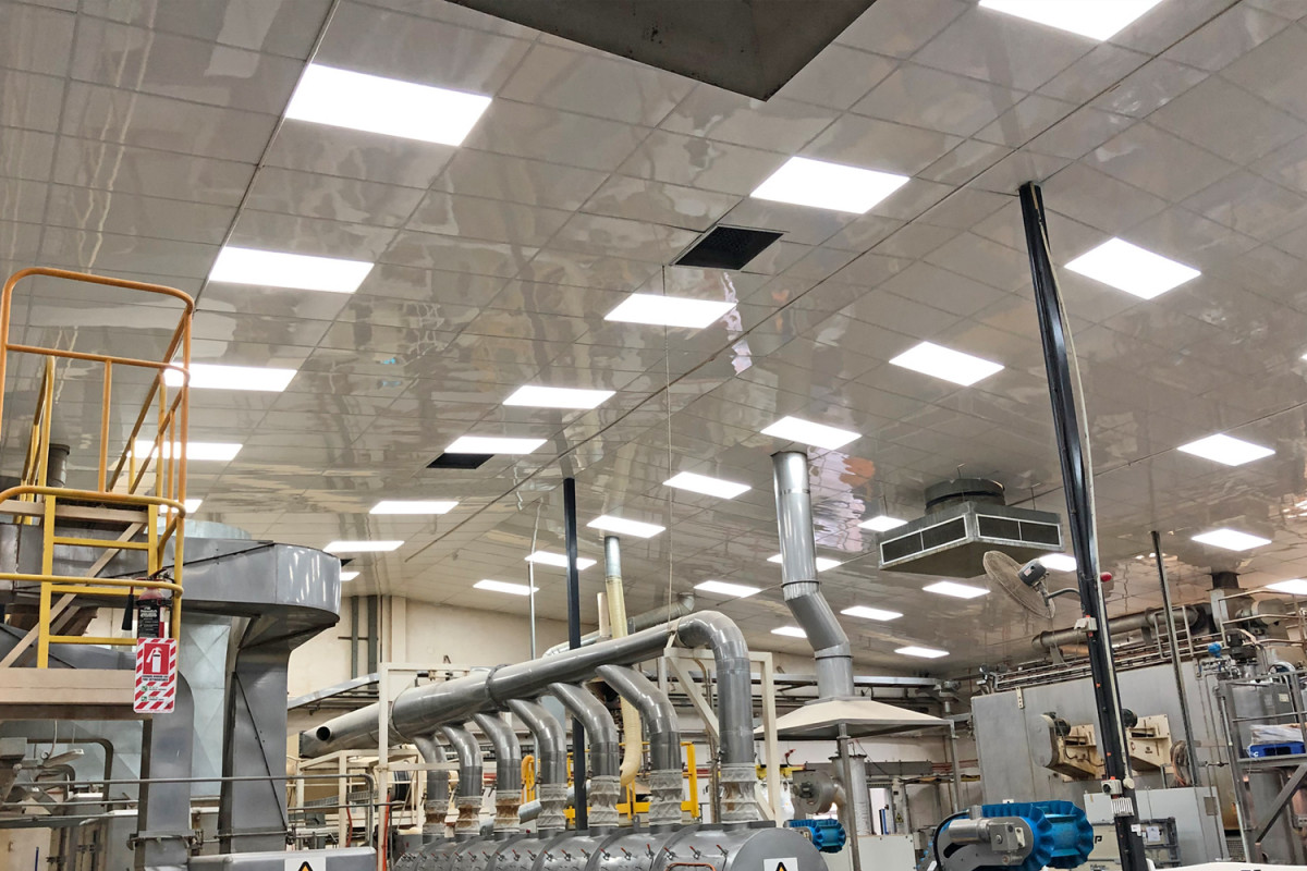 Antimicrobial Ceiling Retrofit for Food-Processing Plant – EBOSS