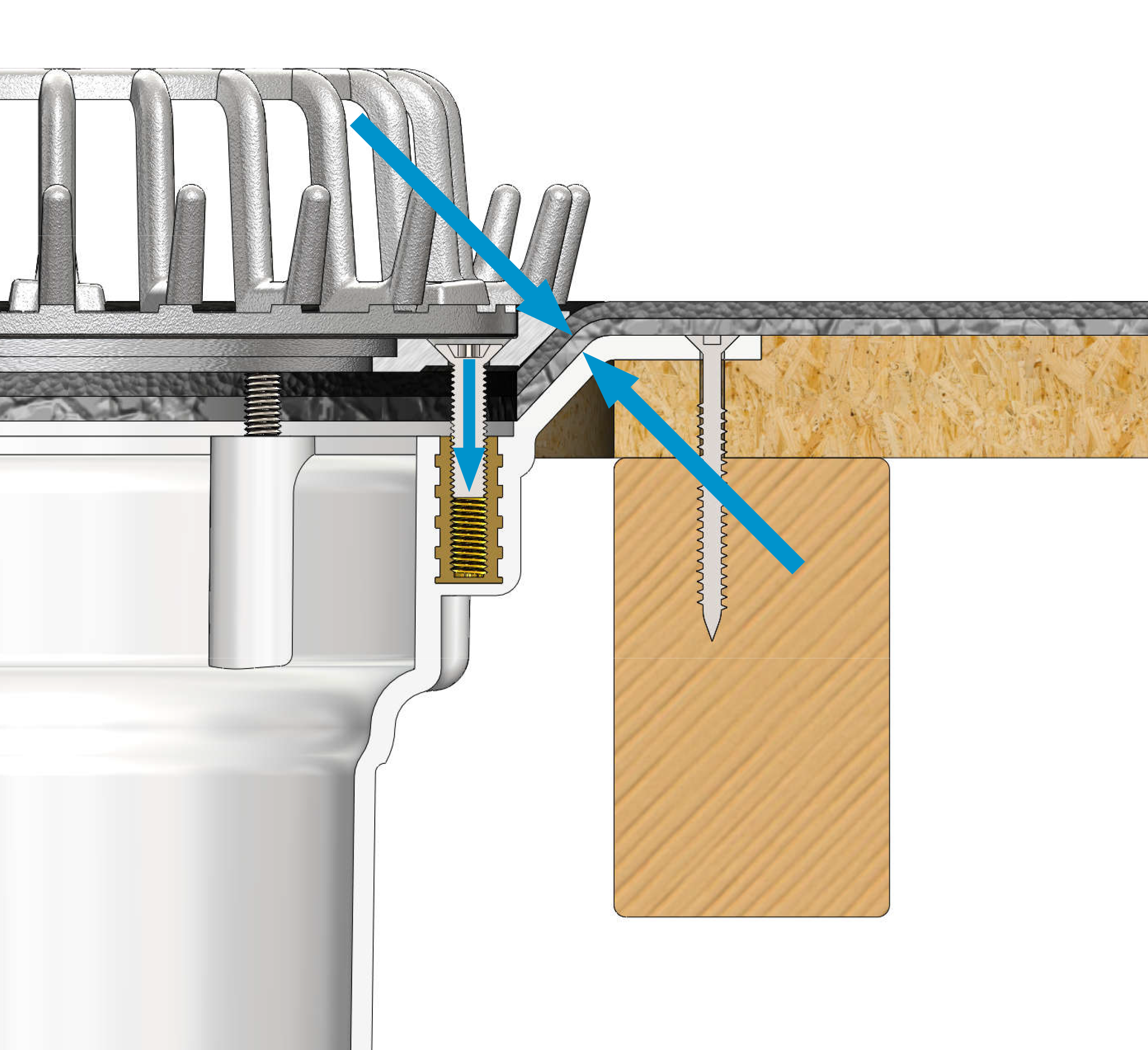 AquaKnight: Tested Stainless Steel Clamping for Membrane Drains – EBOSS