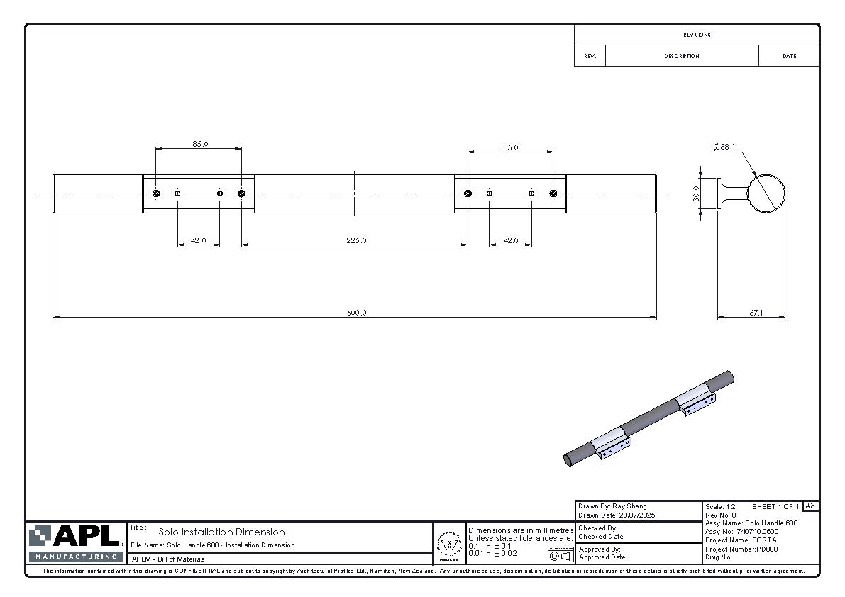 Drawings for Porta Hardware by VANTAGE Windows & Doors – EBOSS