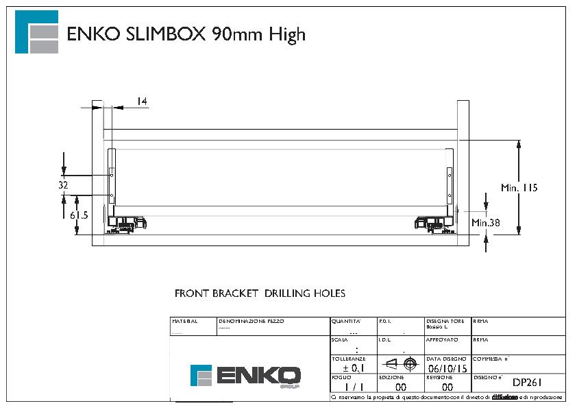 Drawings for ENKO Slimbox Drawer Box System by Enko Group – EBOSS