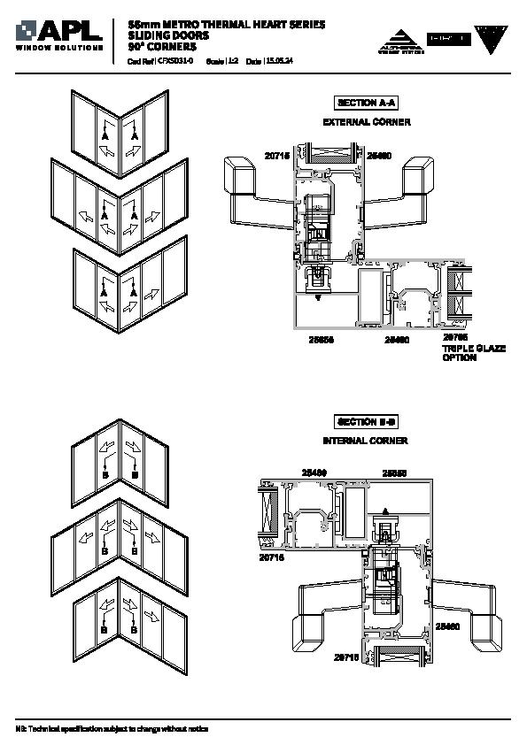 Metro Series ThermalHEART® with Centrafix™ Sliding Doors by FIRST ...
