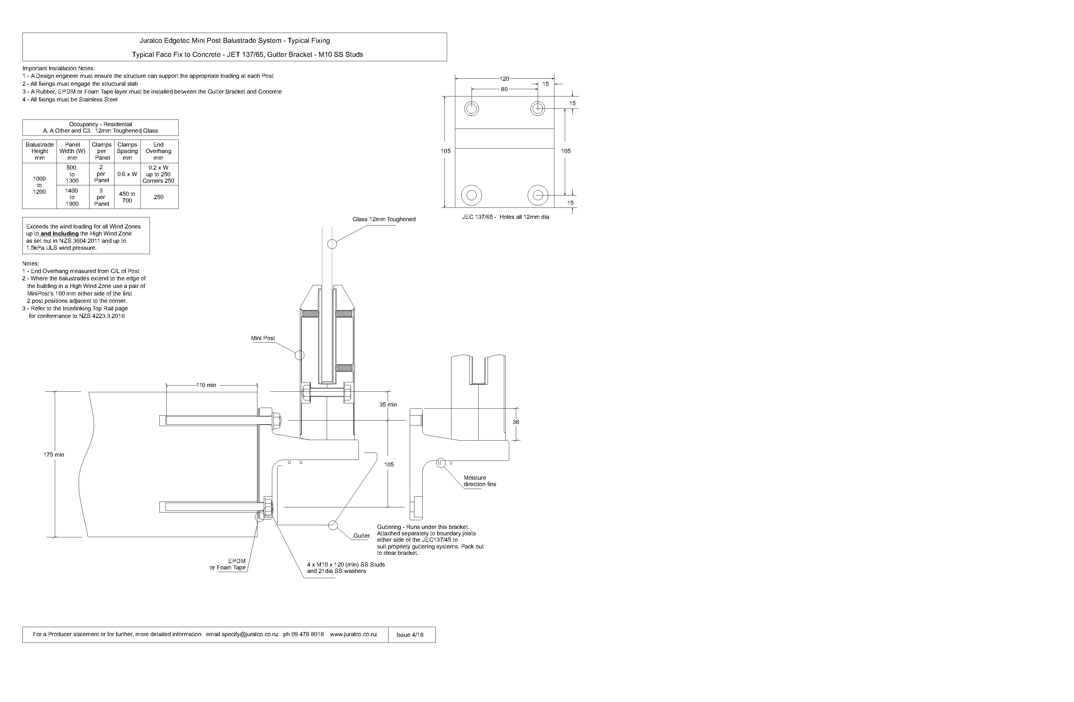 Edgetec Mini Post Balustrade - Juralco Aluminium – EBOSS